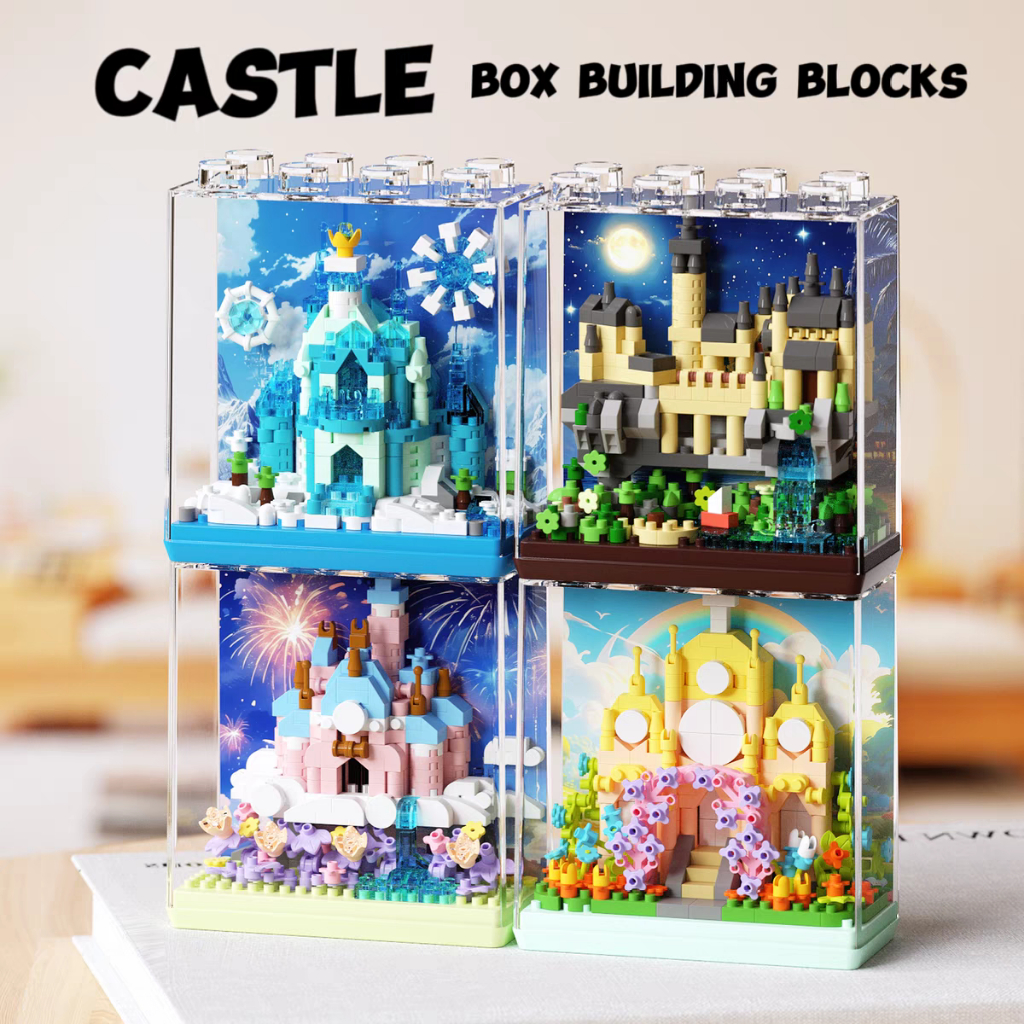 Magic Castle Fairy Tale Building Block อิฐของเล่นประกอบอนุภาคเด็ก ...