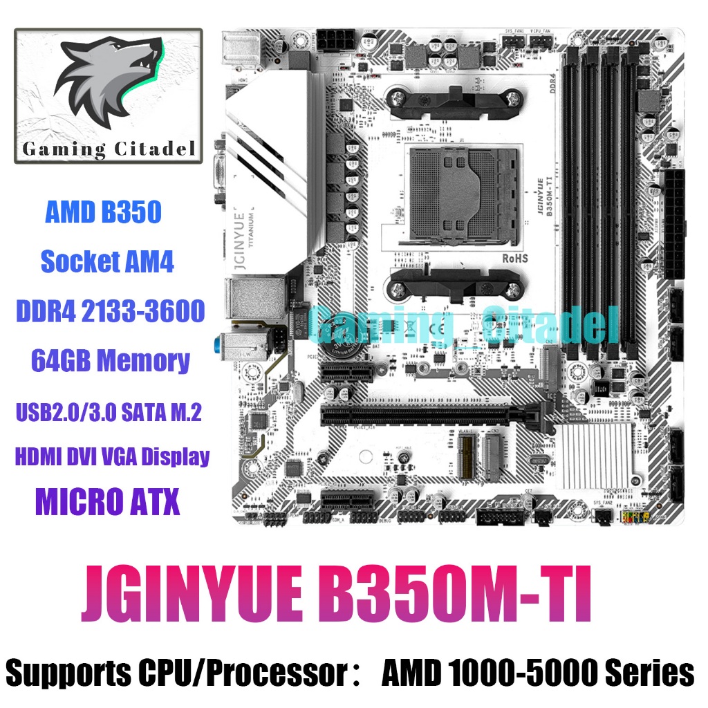 ใช้ JGINYUE B350M TI 64GB 3600Mhz MATX HDMI VGA DVI เมนบอร์ดทดสอบ ...