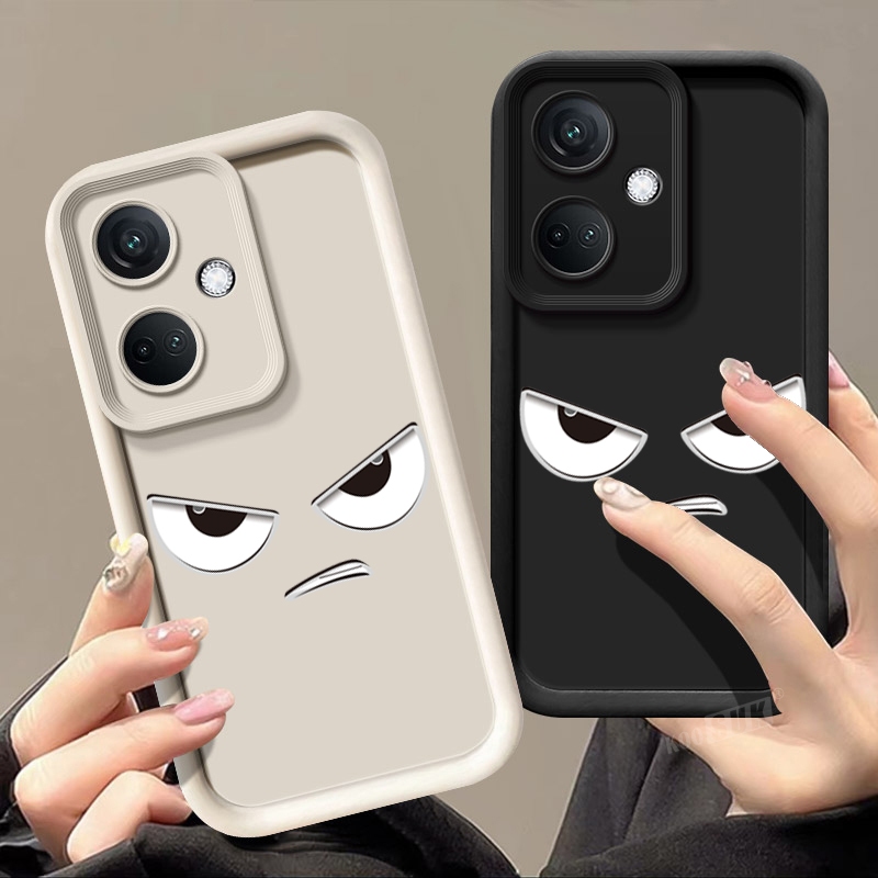 นุ่มสําหรับ Oppo A3x A3 Pro A40 A80 K12x Angry Emoticons รูปแบบซิลิโคน