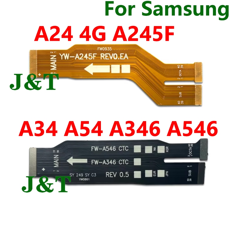 บอร์ดหลักเมนบอร์ดเชื่อมต่อเมนบอร์ด Flex สําหรับ Samsung A24 A34 A54 A245F A346 A546 ริบบิ้น ...