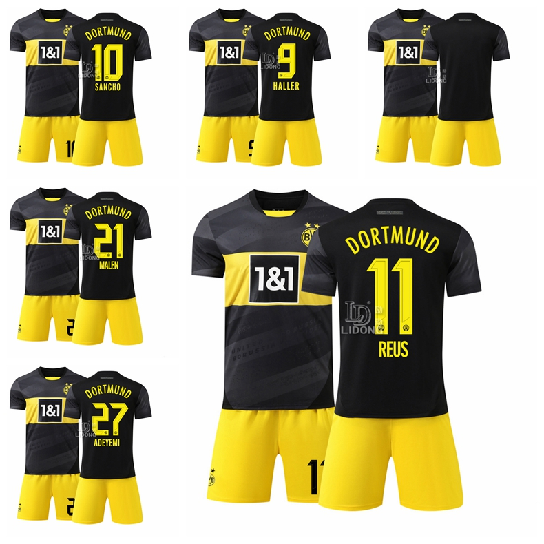 2024-25 ฤดูกาล Borussia Dortmund Away ฟุตบอลผู้ใหญ่เด็ก Jersey Kit ...