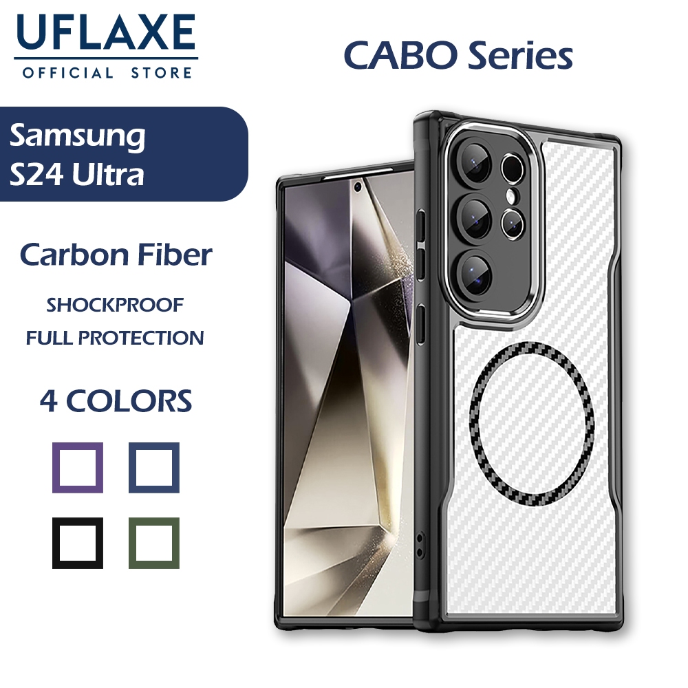 UFLAXE CABO เคสแม่เหล็กสำหรับ Samsung Galaxy S24 Ultra - เคสโทรศัพท์ใส ...