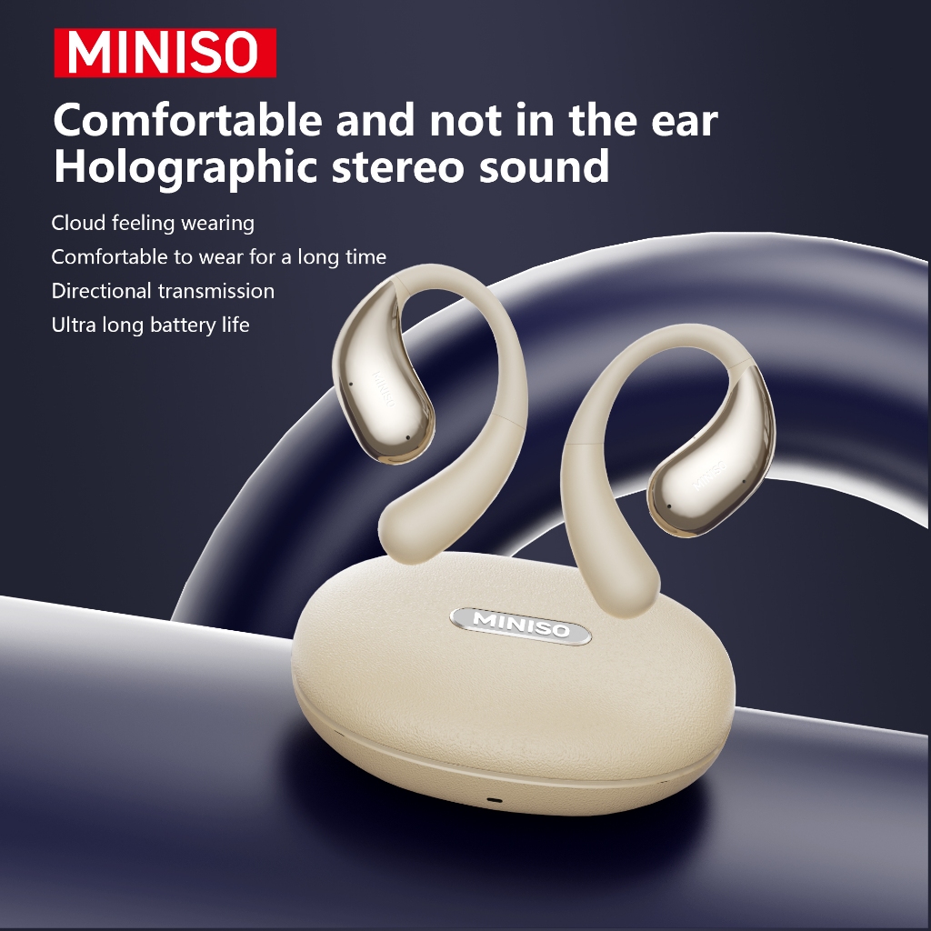 Miniso X69 OWS หูฟังไร้สายบลูทูธ 5.4 TWS 3D ชุดหูฟังสเตอริโอลดเสียงรบ ...