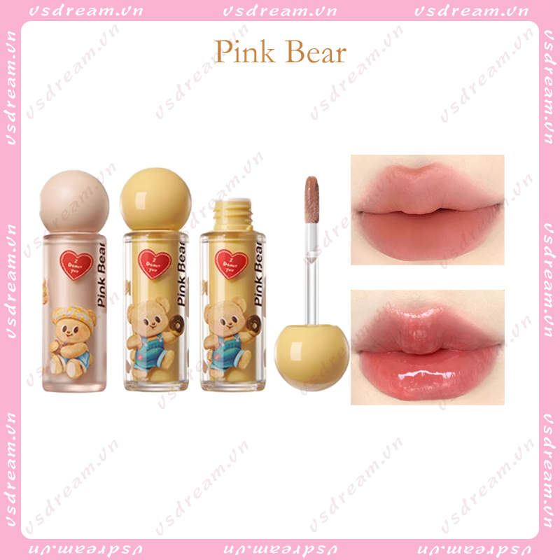 Pinkbear Butter Bear Lip Gloss Essence Gloss Lip Glaze ลิปสติกหญิง ...