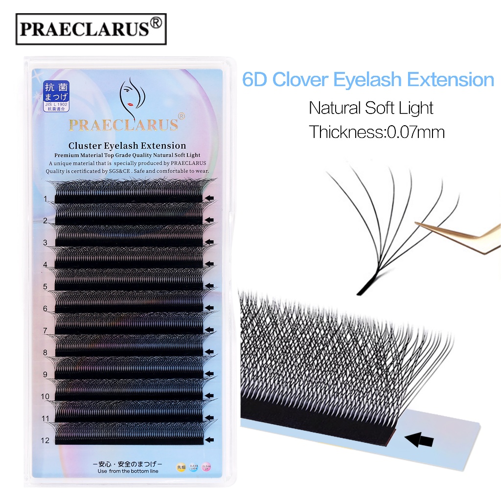 Paeclarus 6D Clover Eyelash Extensions ความหนา 0.07 มม.วัสดุพรีเมี่ยม ...
