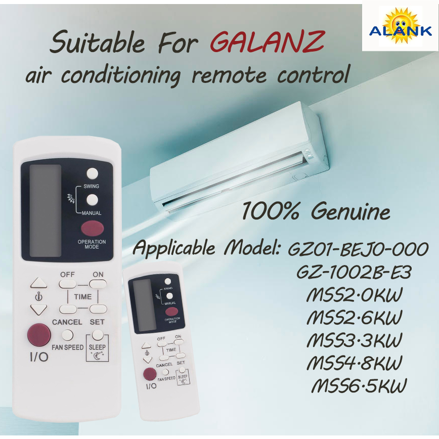 remote รีโมทแอร์ FOR Galanz (ฟังก์ชั่น/รูปลักษณ์ ที่เหมือนกัน/สามารถใช้ได้ทั้งหมด) เหมาะสำหรับ ...