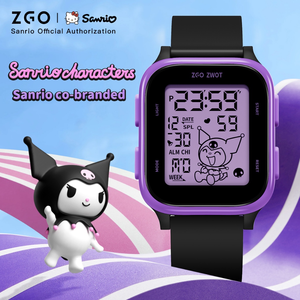 ZGO x Sanrio ซานริโอ คุโรมิ นาฬิกาผู้หญิง สําหรับนักเรียนและเด็กผู้หญิง ...