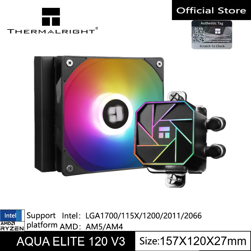 Thermalright Liquid CPU Cooler ARGB Fans, Double PWM พร้อมแบริ่ง S-FDB ...