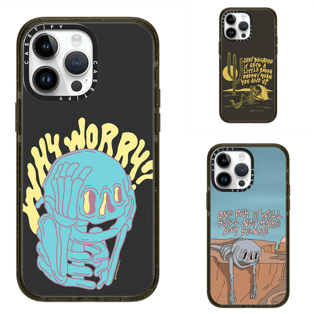 คุณภาพสูงiPhone 16 15 Pro Max Lazy SkullสําหรับiPhone 13 14 Pro Max ...