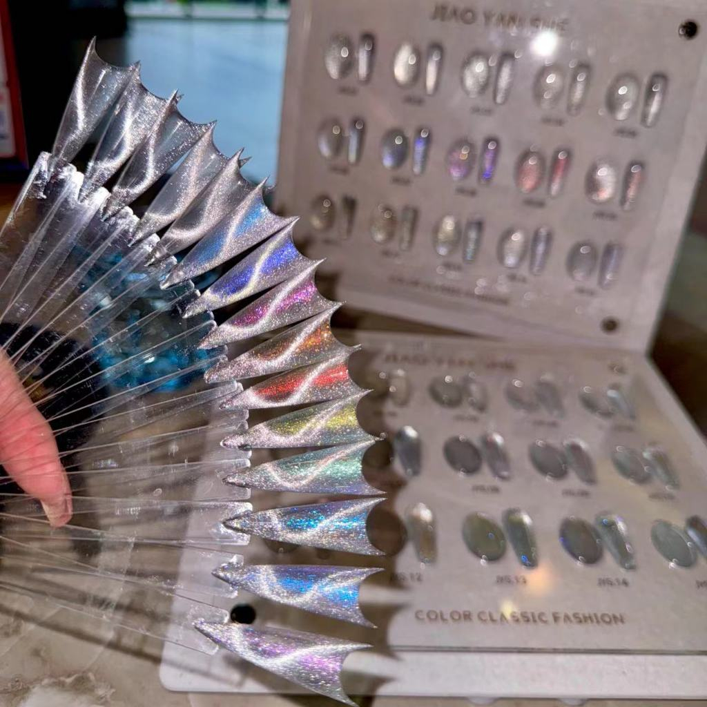 JYS 15สี(JIAO YAN SHE) สีเจลแคทอาย สีลูกแก้ว แถมชาร์ทอะคริลิคสำเร็จรูป แม่เหล็ก เอฟเฟกต์มันเงา ...