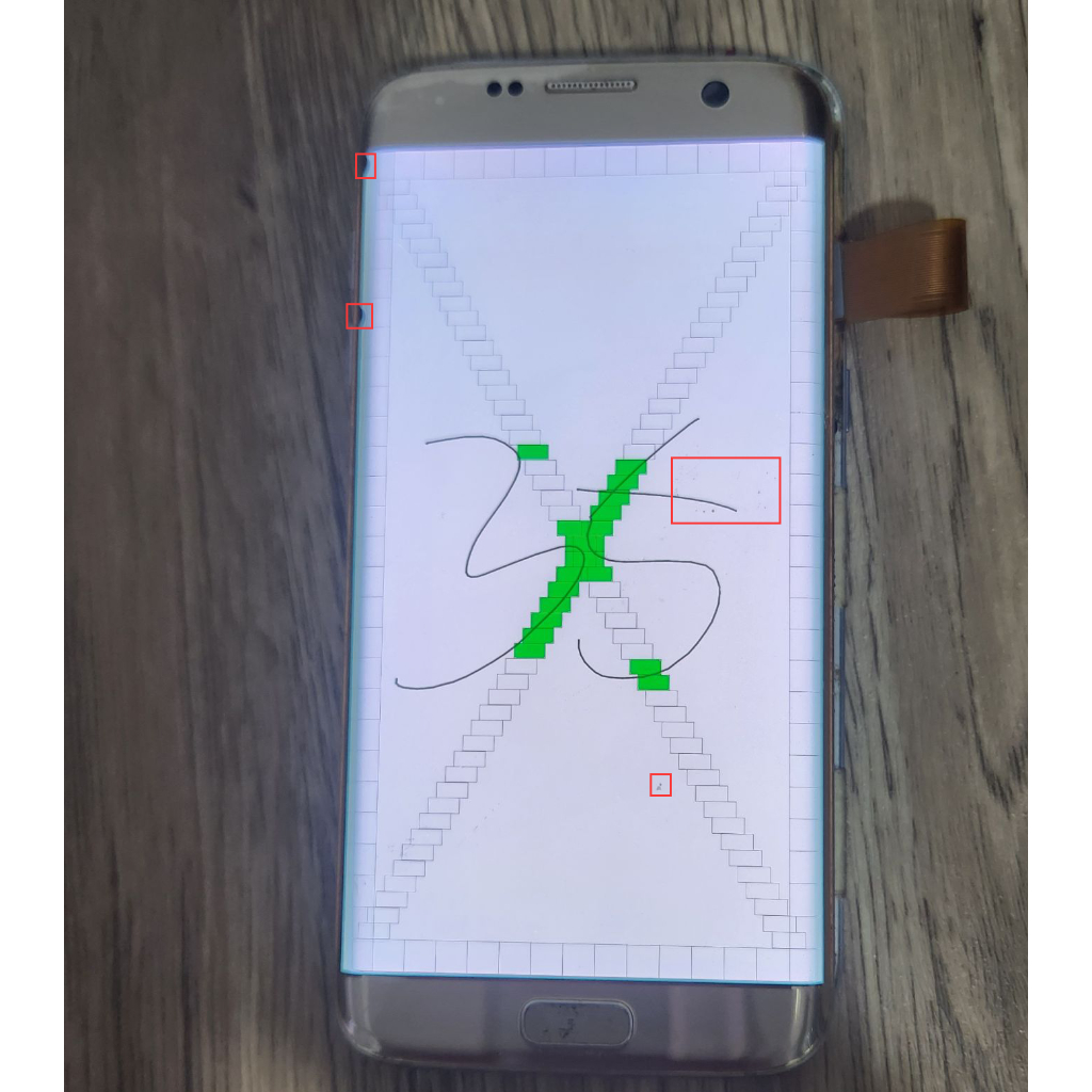 5.5 สุด ๆ amoled พร้อมรอยขีดข่วนข้อบกพร่องสําหรับ Samsung S7 Edge G935 ...