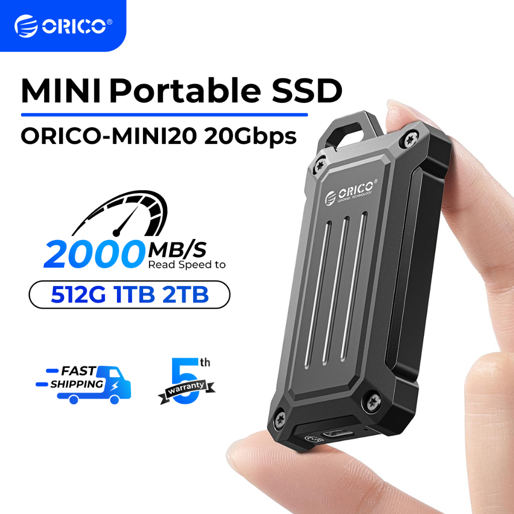 ORICO 1TB Mini External Portable SSD Up to 2000MB/s USB-C For USB-C ...