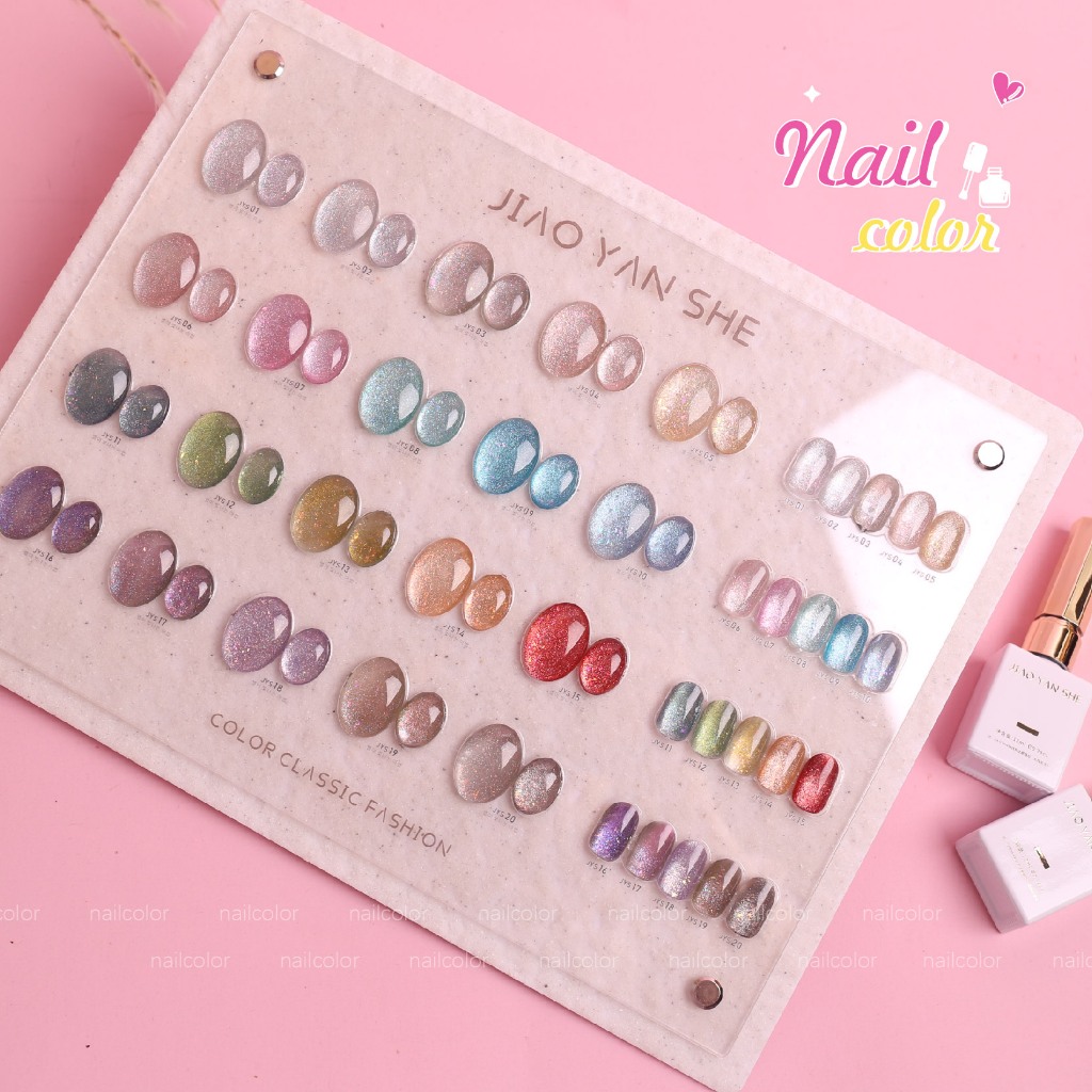 [มีในสต็อก] Jys กาวตาแมวเพชร 20 สี (JIAO YAN SHE) ชุดกาวกลิตเตอร์เล็บตา ...