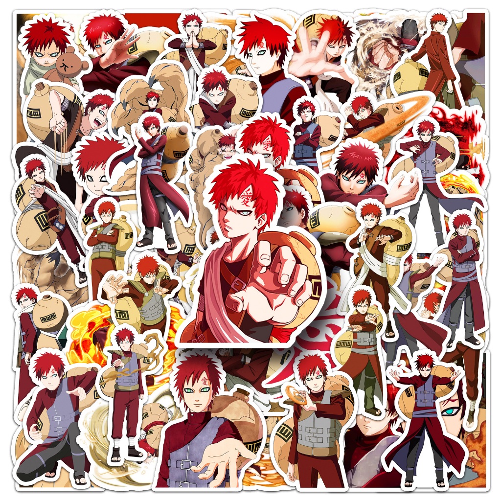 ตลก 50 ชิ้น Naruto Gaara สติกเกอร์กันน้ํา DIY สําหรับโทรศัพท์แล็ปท็อปรถ ...
