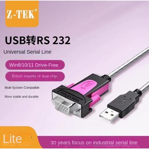 Zek Lite USB to RS232 Serial Cable ชาย DB9 Pin COM เกรดอุตสาหกรรม ZTEK ...