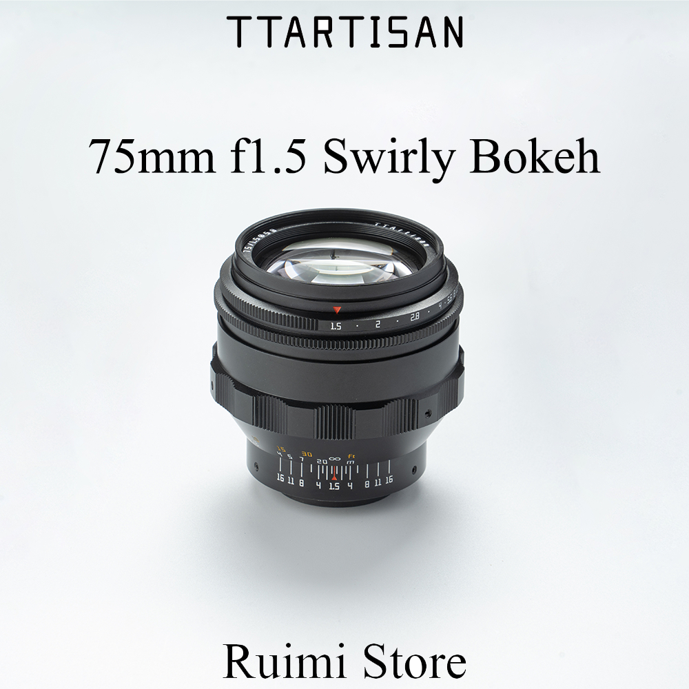 TTArtisan 75 มม. f1.5 Swirly Bokeh Full Frame เลนส์แมนนวลโฟกัส M42 Mount 75mm f1.5 | Shopee Thailand