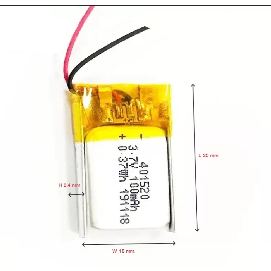 โมเดลแบตเตอรี่ 401520 (3.7V 100mah) | Shopee Thailand