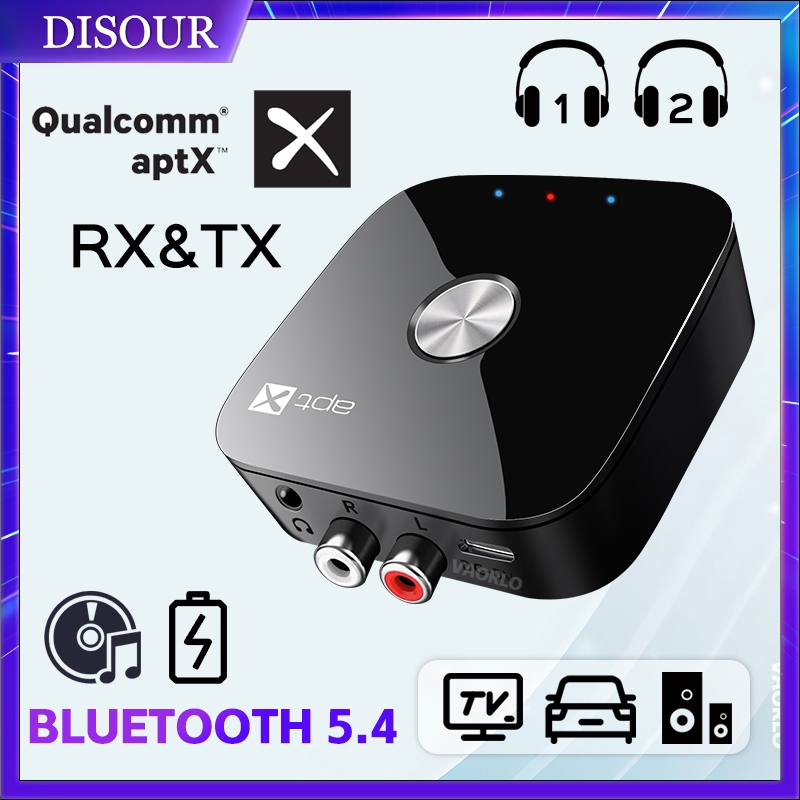 Disour Qualcomm Bluetooth 5.4 Receiver Transmitter 3.5 มม.AUX RCA Jack ...