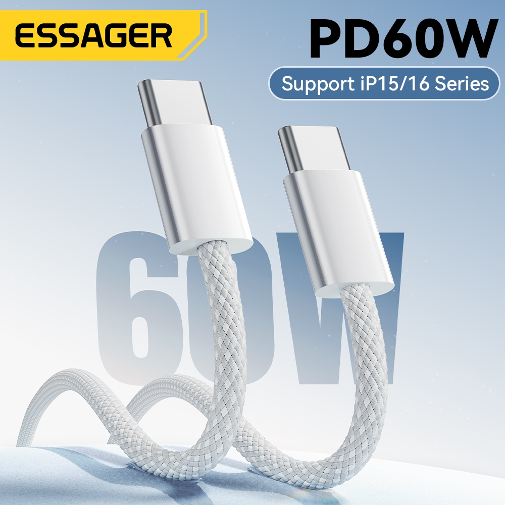 Essager Type C 60W Type-C สาย Type C Fast Charge Data Cable สําหรับ ...