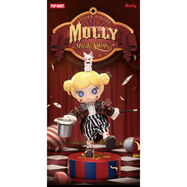 Popmart POPMART MOLLY hello kitty Magic Show BJD Action Figure อินเทรนด์รูปของขวัญสร้างสรรค์ ...
