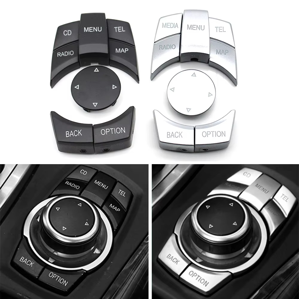 ภายในรถ CIC IDrive Multi Media Knob ปุ่มเมนูสําหรับ BMW E60 E61 E63 E64 E81 E82 E87 E88 E89 E90 ...