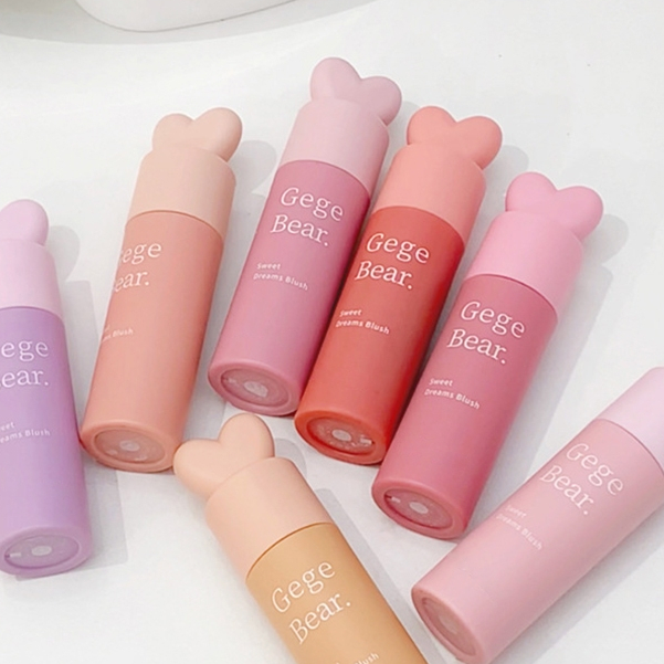 Gegebear ครีมบลัชออนชนิดน้ำ 7 สี บลัชออนปั ดแก้มหัวใจสีชมพูเนื้อ ...