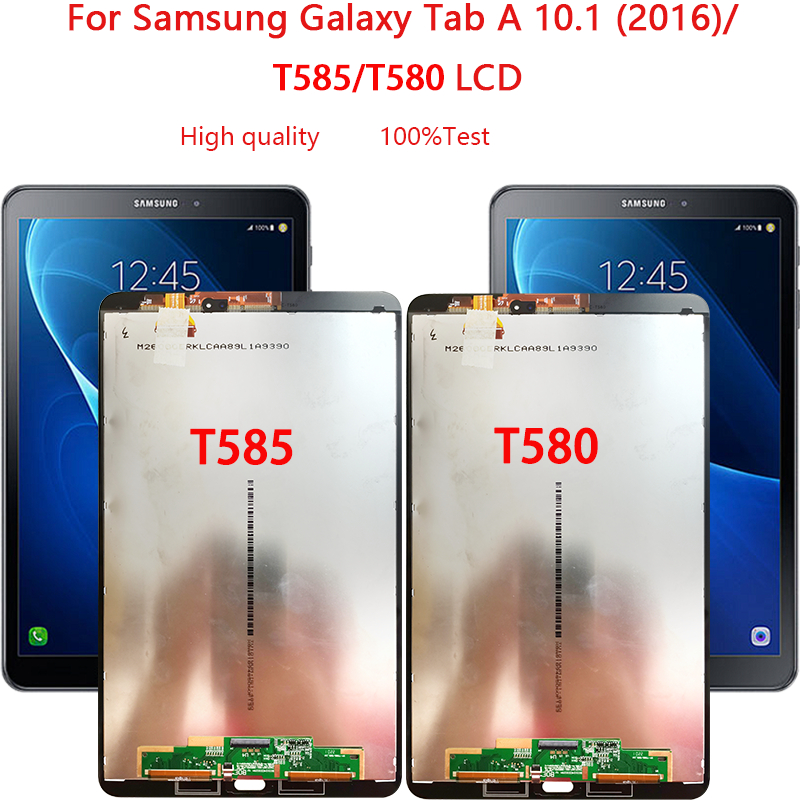 Original LCD 10.4 "สําหรับ Samsung Galaxy Tab A 10.1 2016 T580 T585 SM-T580 SM-T585 จอแสดงผล LCD ...