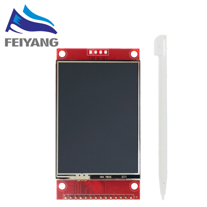 โมดูลพอร์ตอนุกรม 2.4 2.8 นิ้ว 240x320 SPI TFT 5V 3.3V PCB การ์ด Micro ...