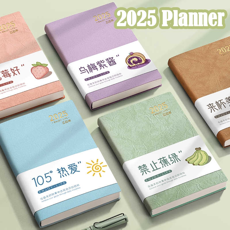 2025 Schedule Notebook Efficual Manual 365days Daily Planer Clock ...