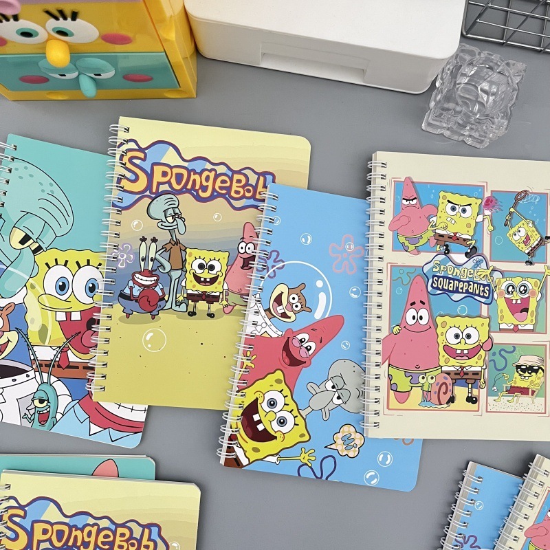 Spongebob SquarePants A5 Notebook การ์ตูนน่ารัก Creative Double Circle ...