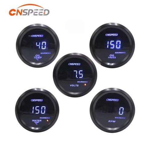 Cnspeed 2 "52 มม.รถ Digital Turbo Boost gauge PSI Water Temp Oil Temp ...
