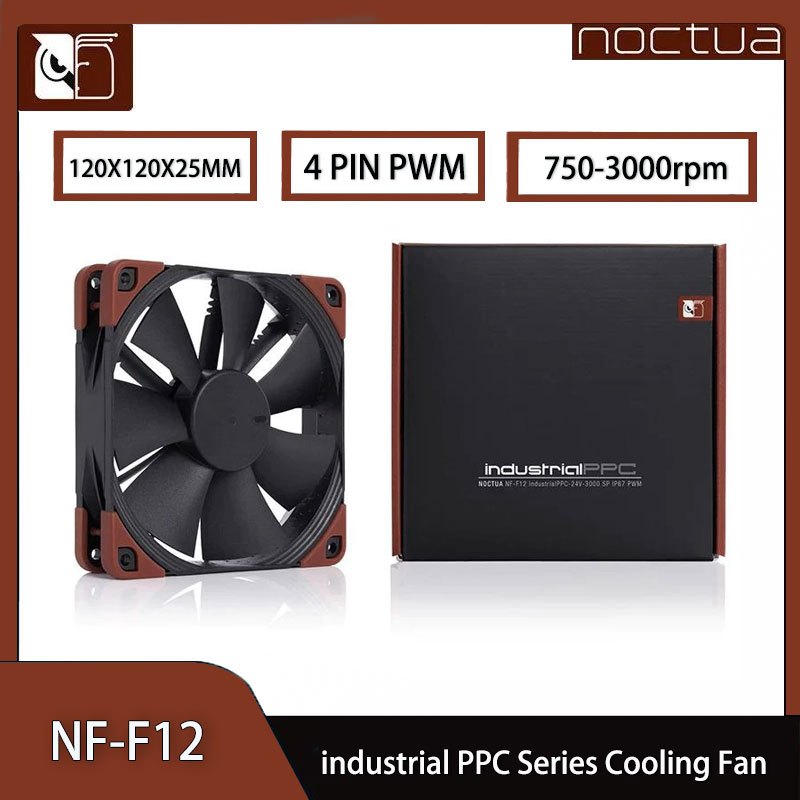 Noctua NF-F12 Industrial Fan 12CM High speed Fan Three phase Motor ...