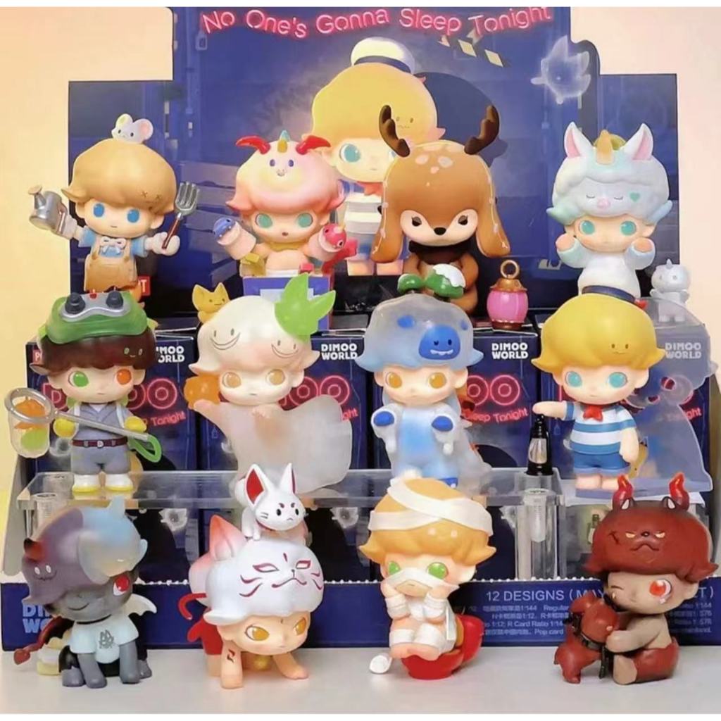 P POPMART dimoo Dont Sleep Tonight Series Mystery Box ตุ๊กตาตุ๊กตาตก ...