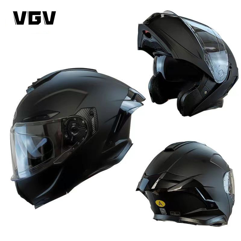 VGV หมวกกันน็อครถจักรยานยนต์ที่มีใบรับรอง DOT + CCC Double Flip Helmet สำหรับทุกฤดูกาลการออกแบบ ...