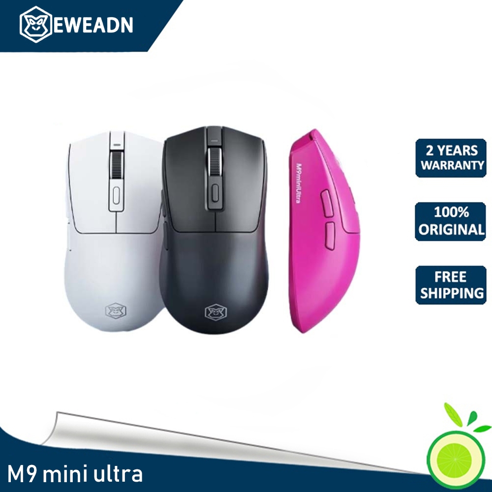 Eweadn M9 mini ultra เมาส์วิดีโอเกมไร้สายสามโหมด dual 8K เซ็นเซอร์ PAW3395 เคลือบน้ําแข็ง ...