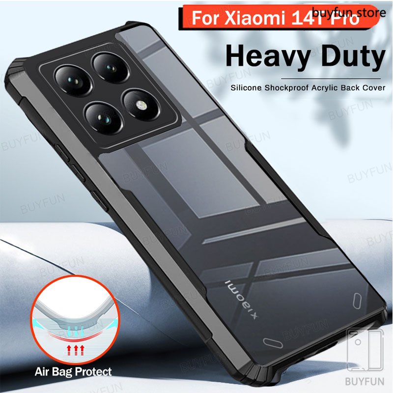 สําหรับ Xiaomi Mi 14T Pro mi14t 14tpro 13 T อะคริลิคโปร่งใส Heavy Duty ...