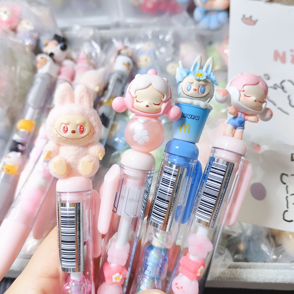 ปากกาเจลปากกาเมล็ดข้าวน่ารัก Flocking labu labubu crybaby crybaby ...