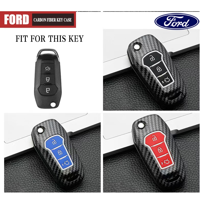 Ford Carbon Case Car Folding Key Case เข้ากันได้กับ Ford Renger/Everest ...