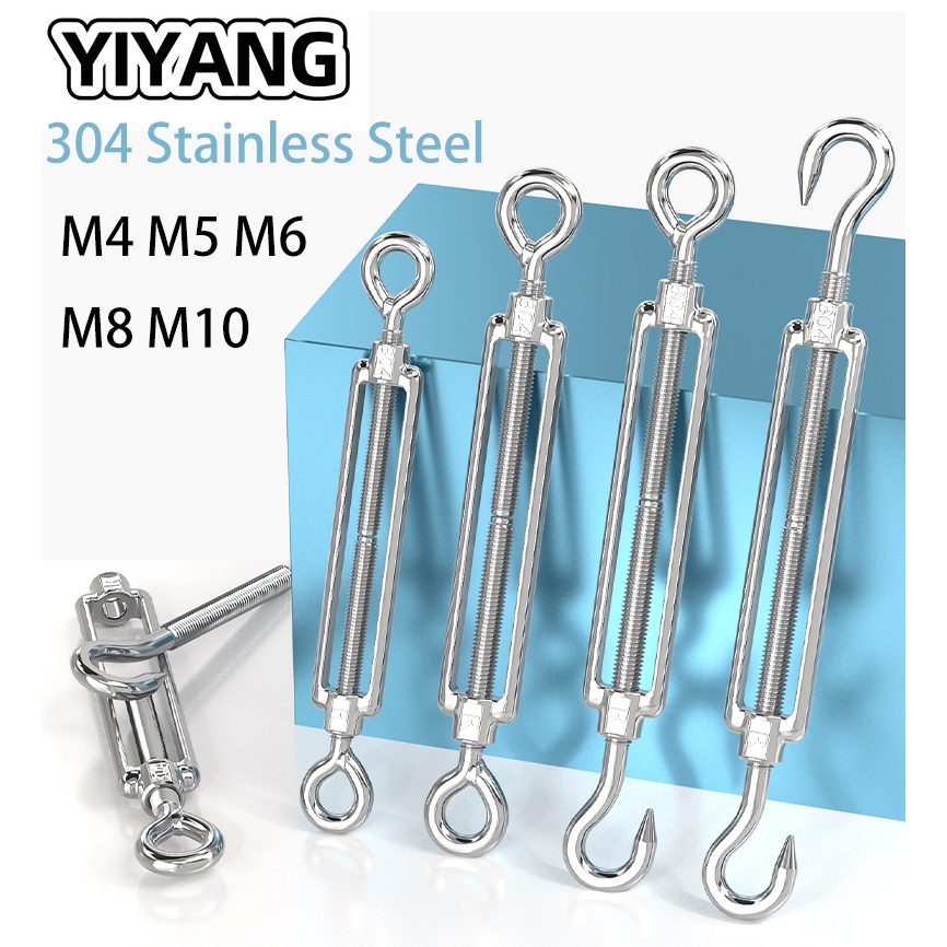 Turnbuckle สแตนเลส 304 Eye & Hook Turnbuckle สําหรับลวด Ropetensioner ...