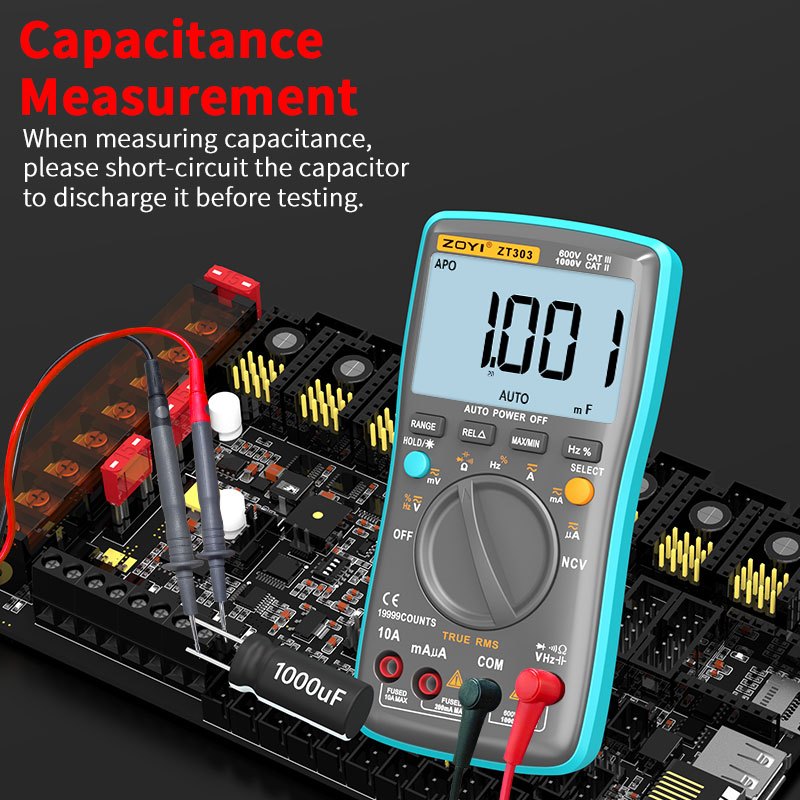 ZOYI ZT-303 19999 Counts Multimeter AC/DC ช่วงอัตโนมัติ NCV ตัวต้านทาน ...
