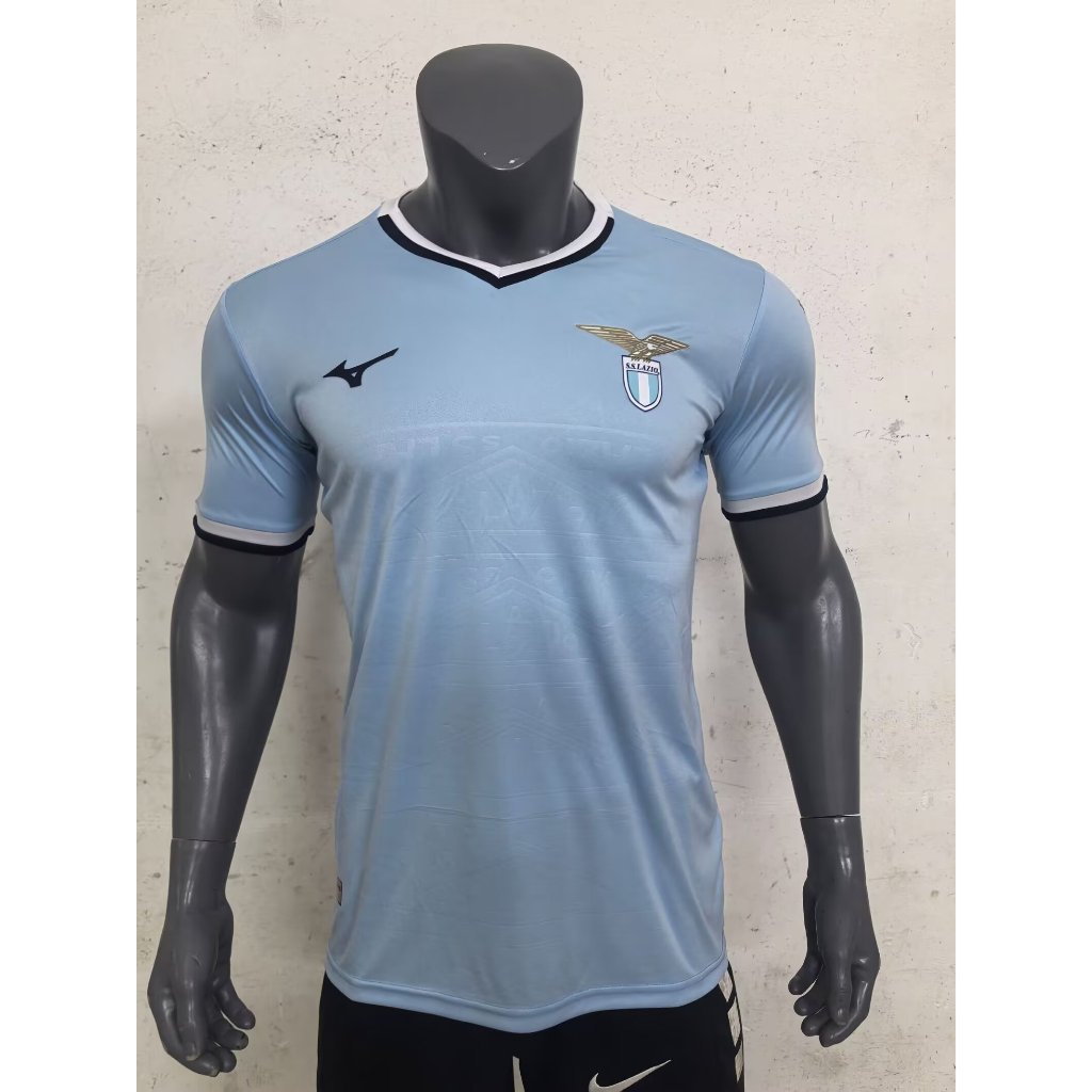 คุณภาพสูง 2024-25 Lazio Home Soccer Jerseys ผู้ชายแขนสั้นฟุตบอลพัดลม ...