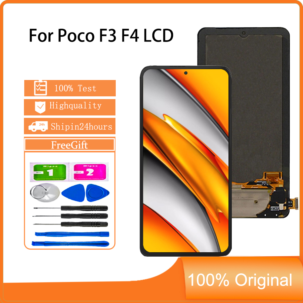 Original AMOLED Poco F3 Poco F4 จอแสดงผล LCD หน้าจอสัมผัสเปลี่ยน ...