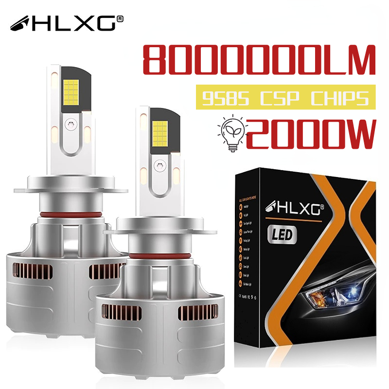Hlxg H7 ไฟ LED ไฟหน้าสูง Low Beam LED H1 H4 H8 H9 H11 9005 HB3 9006 HB4 9012 HIR2 รถ LED ไฟหน้า ...