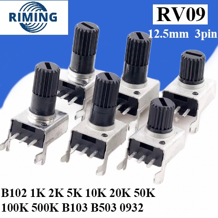 10pcs RV09 แนวนอน 12.5 มม.3pin Potentiometer B102 1K 2K 5K 10K 20K 50K ...