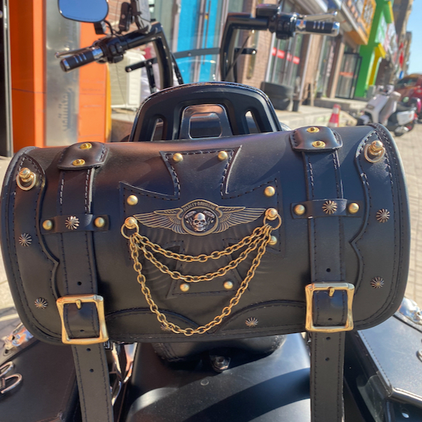 {Harley Barrel Bag} Harley Davidson Indian Retro Hippie Universal Front ...