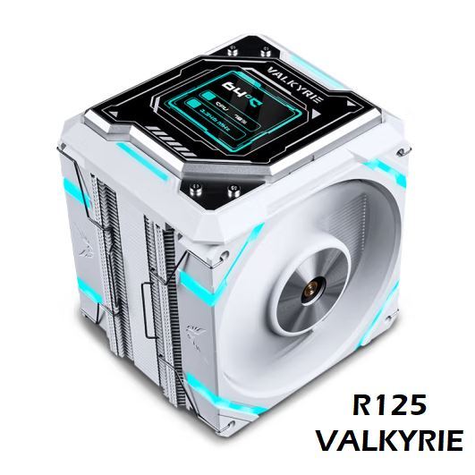 Valkyrie R125 CPU air cooler 7pcs ฮีทซิงค์ 2.4 นิ้ว LCD 245W สําหรับ ...