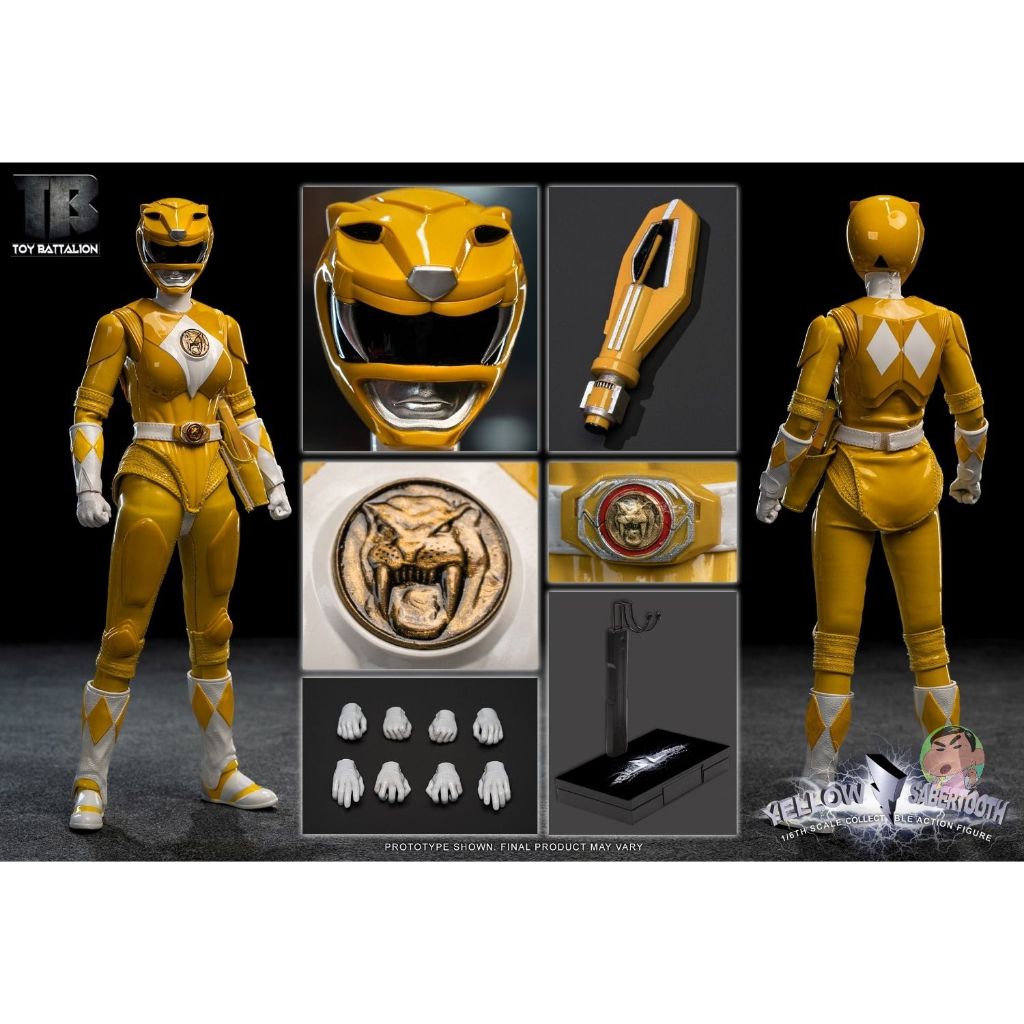 ของเล่น Battalion 1/6 TB013 Mighty Morphin Power Rangers สีเหลือง ...