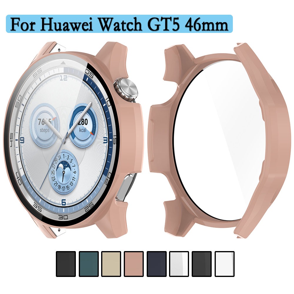 2 In 1 สําหรับ Huawei Watch GT5 46 มม.PC Hard Case Cover คุณภาพสูงกระจก ...
