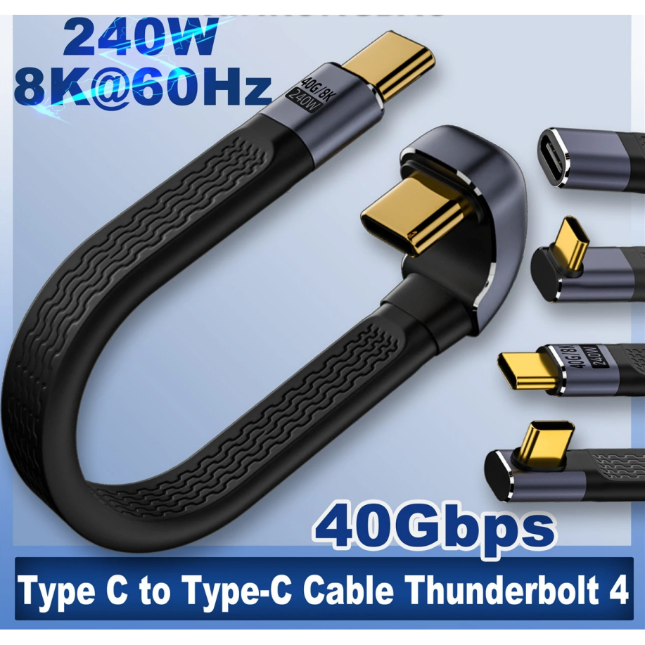 Usb 4.0 U-รูปFPCสายPD 240W 5A Fastชาร์จประเภทCถึงType-CสายBolt 4 8K ...