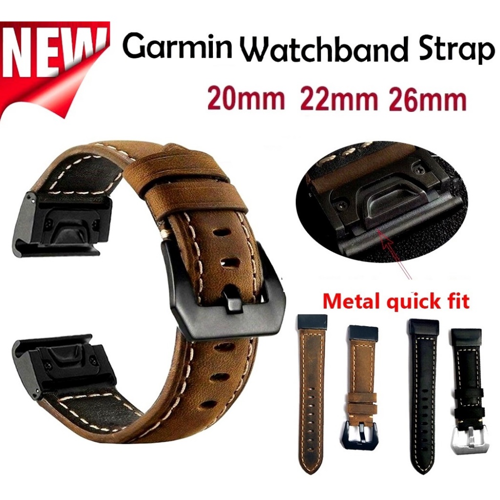 New Genuine Leather Strap สาย Garmin fenix 8 Strap Garmin Fenix 7 ...